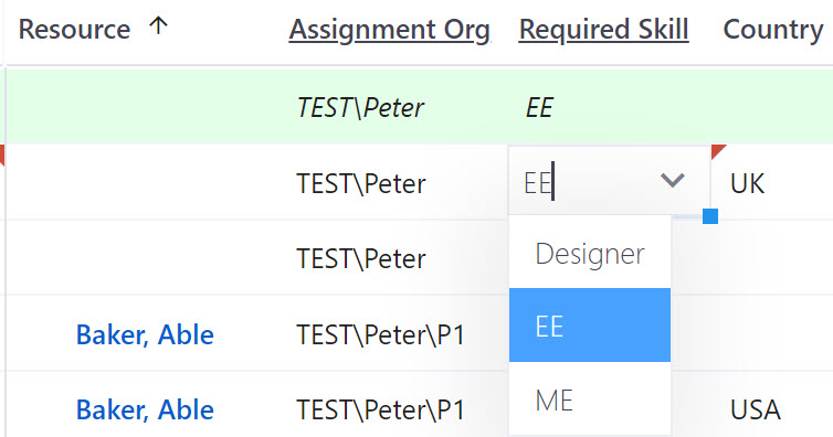 Filter Assignment Lists by Candidate Resource Values - PDWare
