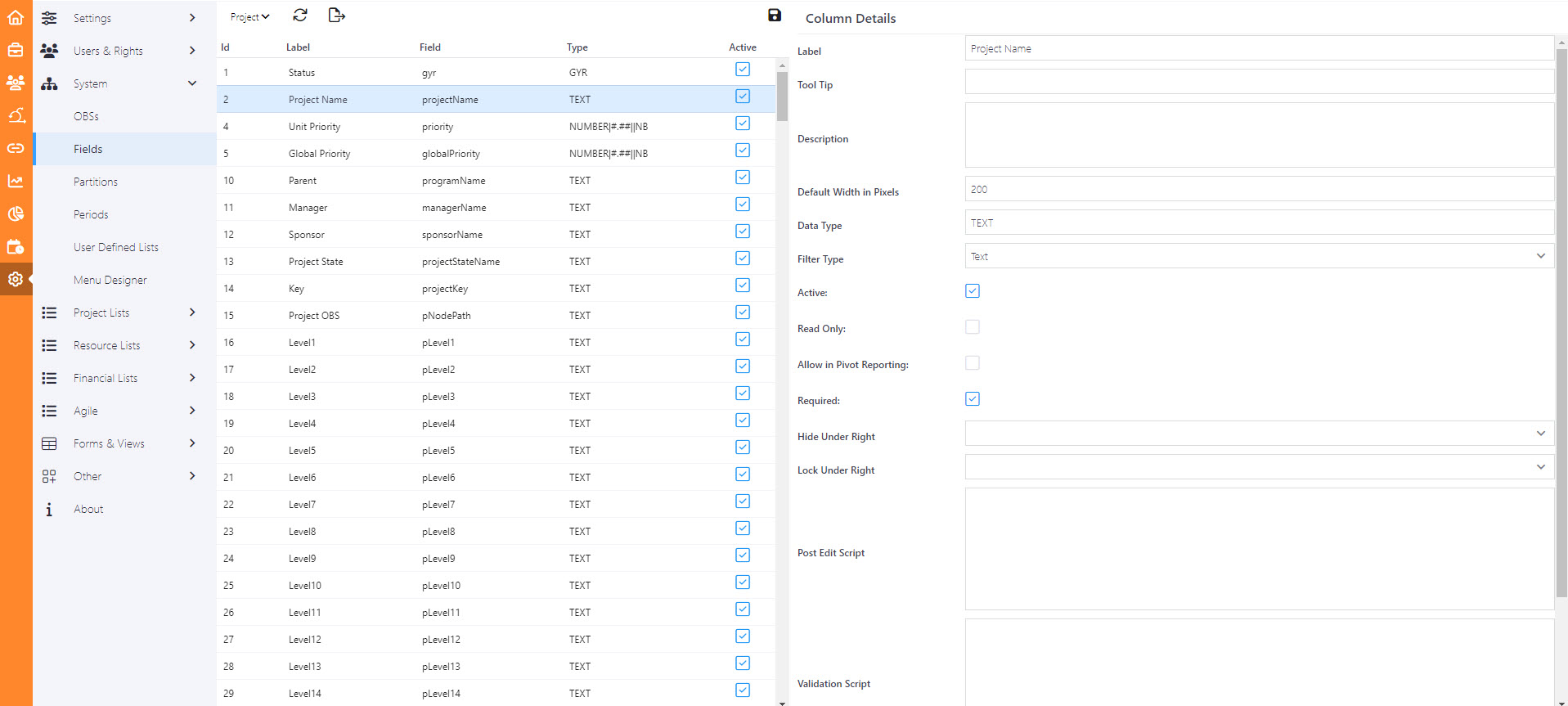 Administering Fields - PDWare