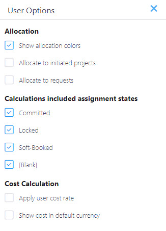 User Calculation Options - PDWare