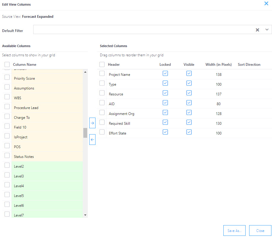 User Defined Views - PDWare